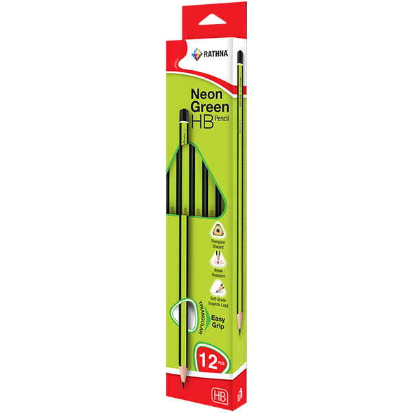 HB Pencil Neon Green 12Pcs Pack